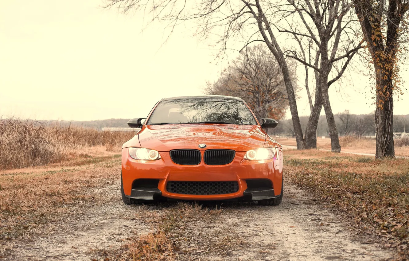 Wallpaper BMW, Autumn, E92, Lime Rock Park Edition, M3, Dirt road ...