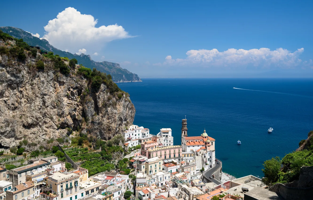 Wallpaper Italy, panorama, Atrani images for desktop, section город ...