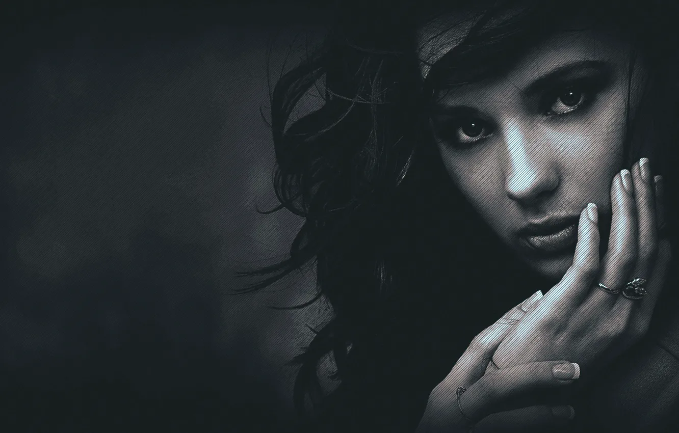 Wallpaper girl, style, texture, girl, texture, artwork for mobile and ...