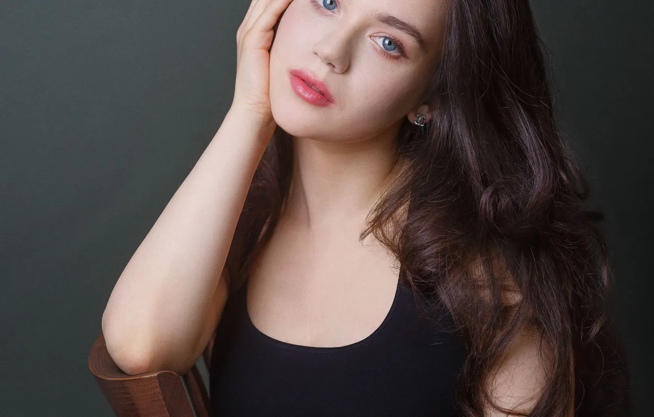 Wallpaper eyes, look, hair, beautiful, Maria, dreamy, Oksana Vedmedenko ...