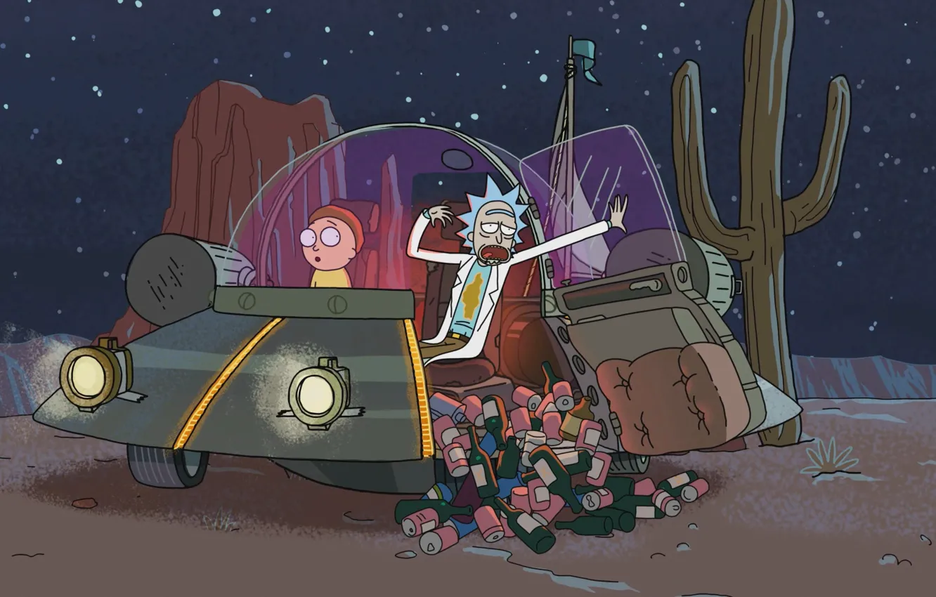 Wallpaper cartoon, the series, the animated series, Rick and Morty ...
