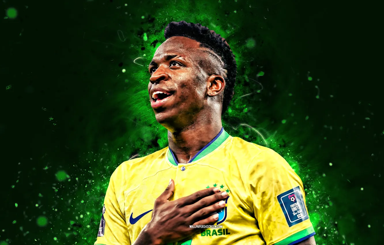 Wallpaper football, soccer, Brazil, Brasil, Vinicius Junior, Vini Jr ...