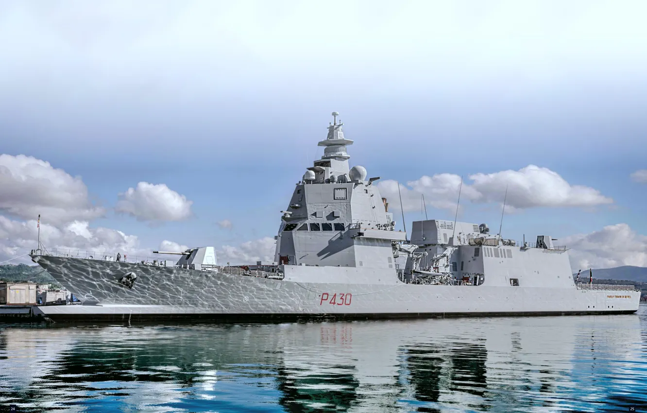 Wallpaper frigate, The Italian Navy, Paolo Thaon Di Revel, P 430 for ...