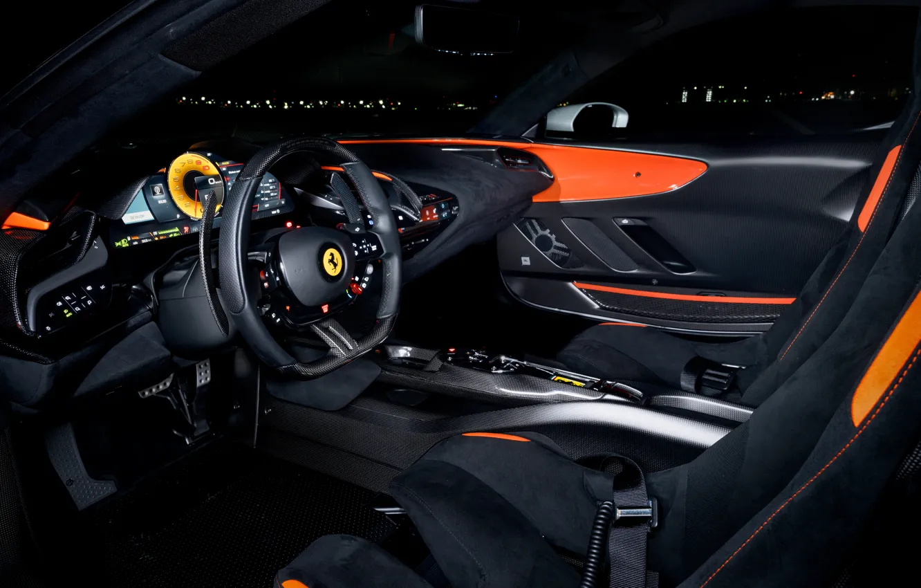 Wallpaper Ferrari, car interior, SF90, Ferrari SF90 Stradale for mobile ...