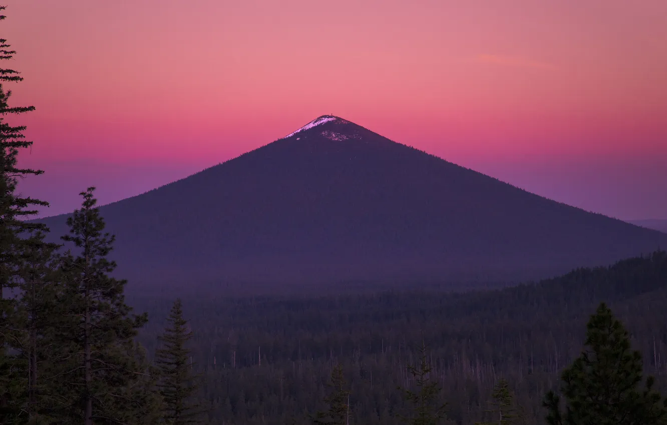 Wallpaper forest, sunset, mountains, Oregon, USA, USA, forest, Oregon ...
