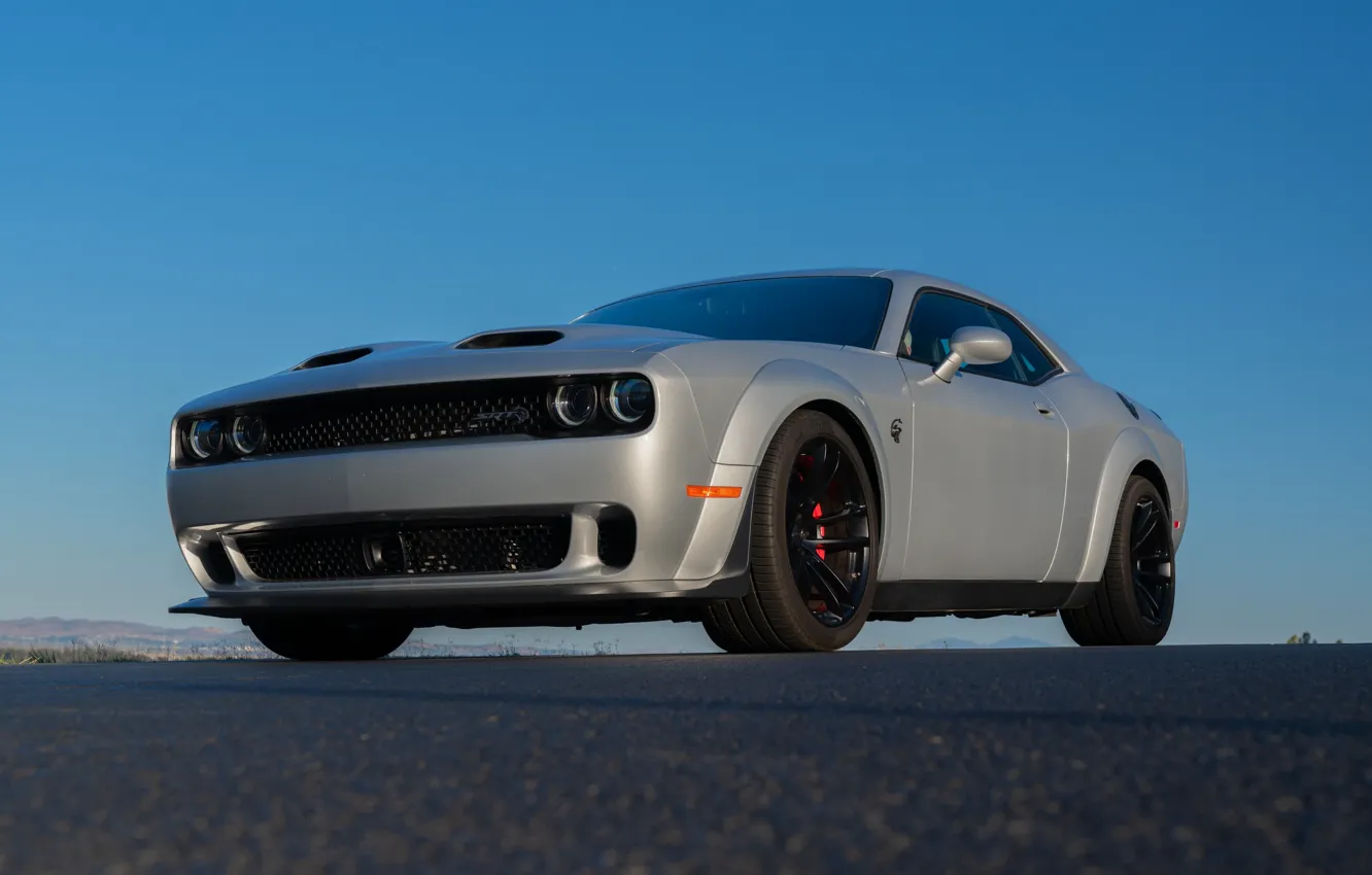 Wallpaper Dodge, Challenger, front view, Dodge Challenger SRT Hellcat ...