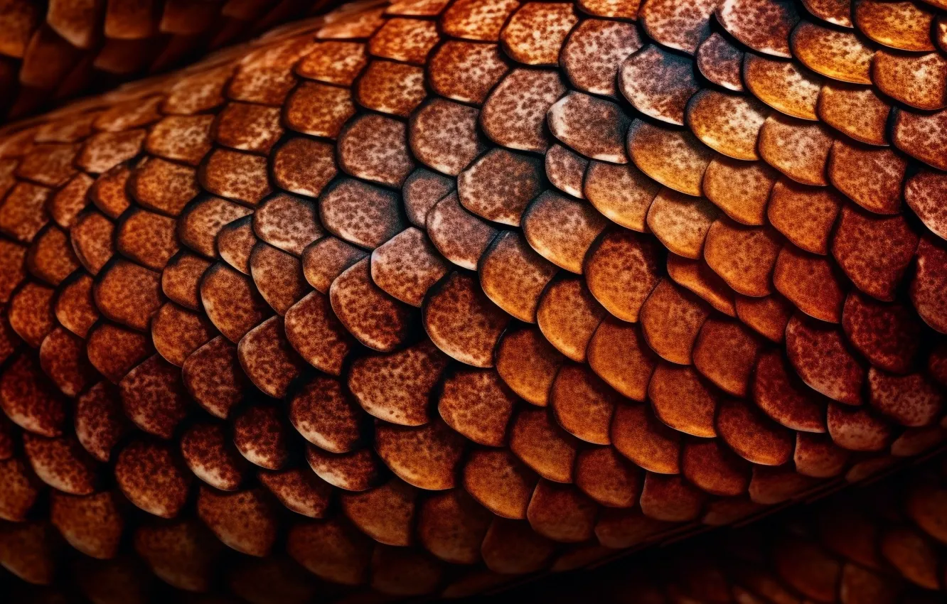 Wallpaper orange, dragon, snake, texture, scales, red, brown, the ...