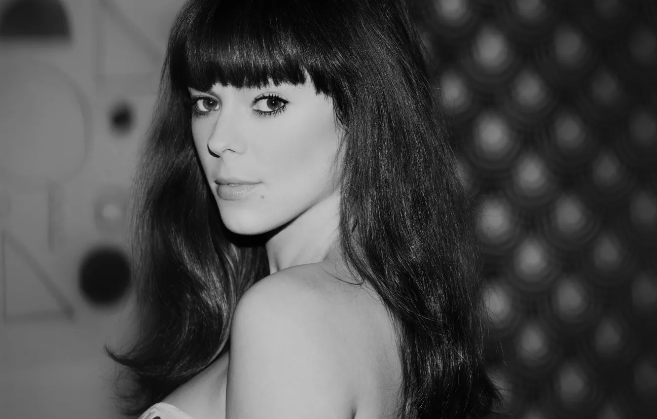 Wallpaper look, girl, black and white, singer, Lenka, lenka kripac ...
