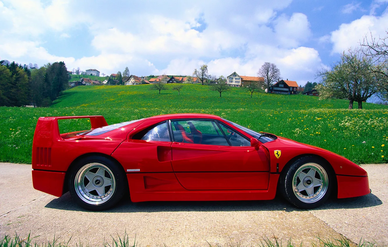Wallpaper The sky, Red, Auto, The city, Town, Machine, Ferrari, Ferrari ...