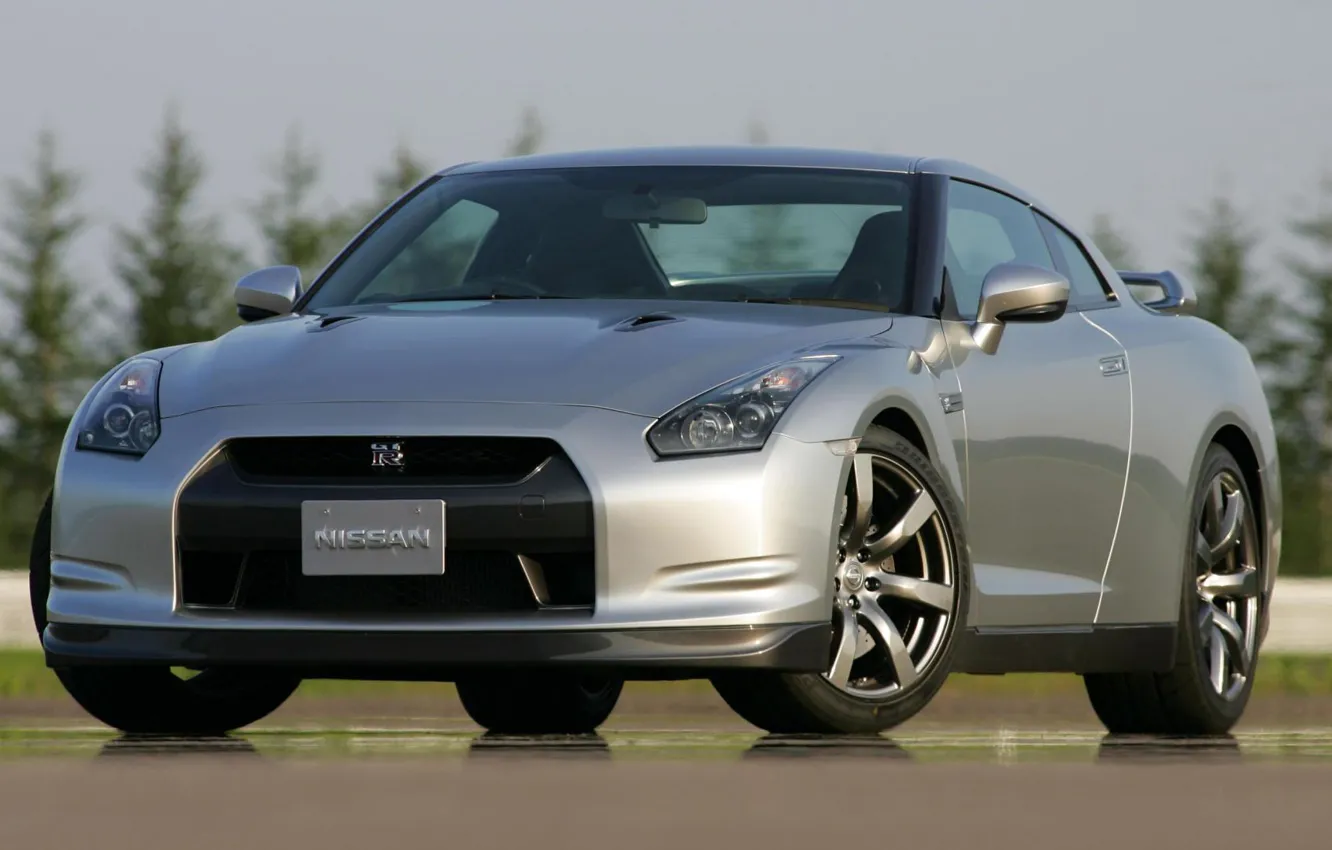 Wallpaper silver, sportcar, R35, Nissan GTR for mobile and desktop ...