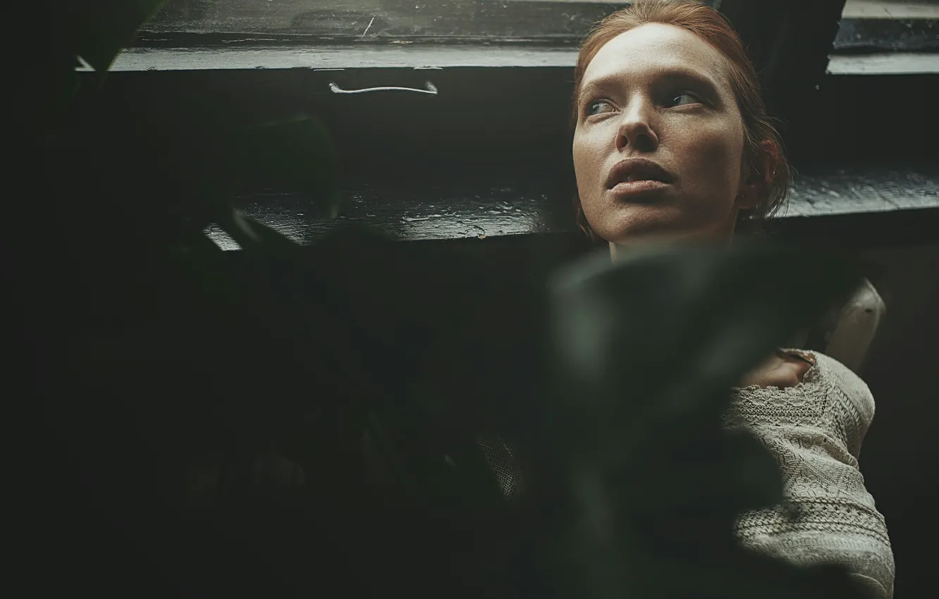 Wallpaper portrait, window, freckles, Alexander Tishkevich for mobile ...