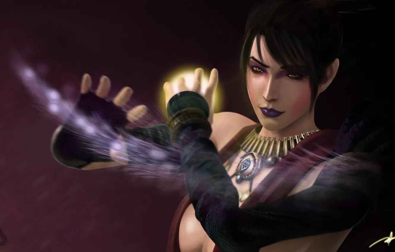 Wallpaper girl, magic, Morrigan, Dragon Age images for desktop, section ...