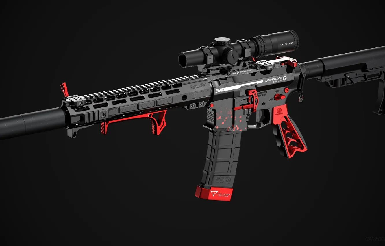 Wallpaper rendering, weapons, rifle, weapon, render, custom, render, 3d ...