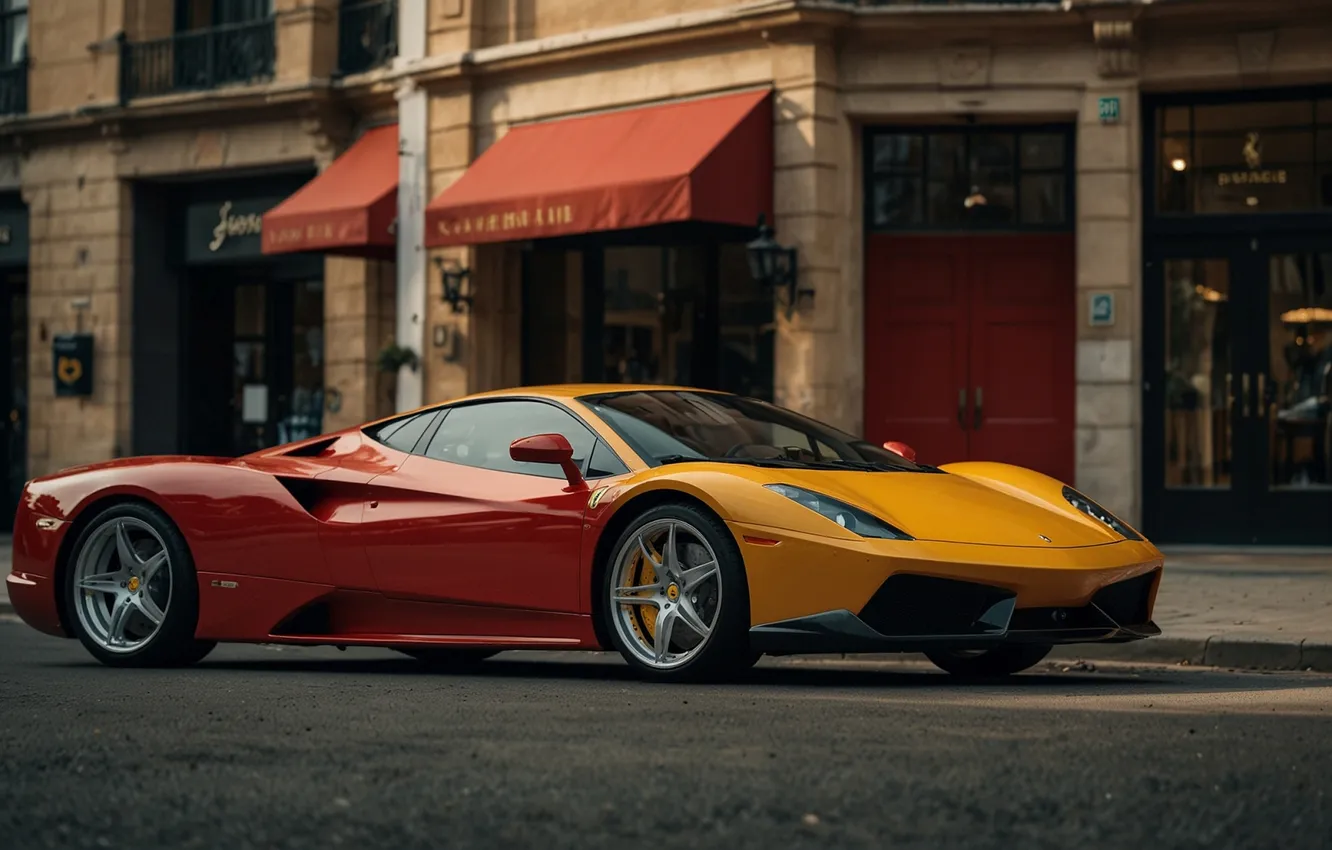 Wallpaper car, Ferrari, art for mobile and desktop, section ии арт ...