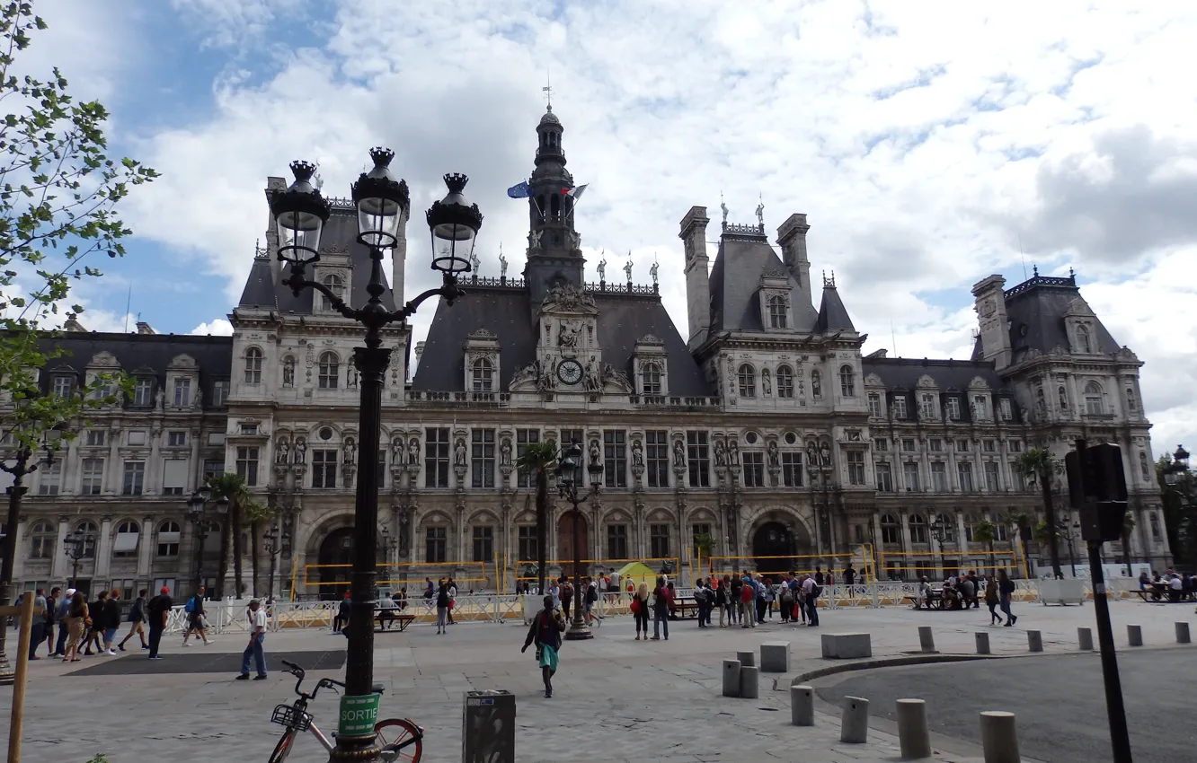 Wallpaper France, Paris, town hall, The hotel de Ville for mobile and ...