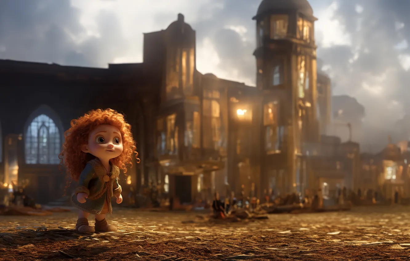 Wallpaper cute, Brave, Disney Princess, AI Art, Cute art, Merida Brave ...