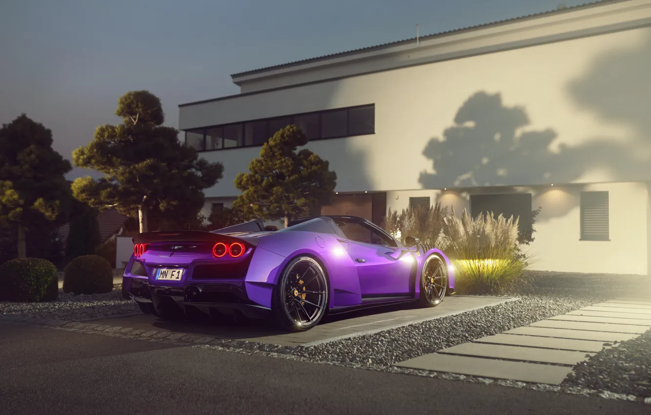 Wallpaper Ferrari, violet, F8, Novitec Ferrari F8 Spider N-Largo for ...