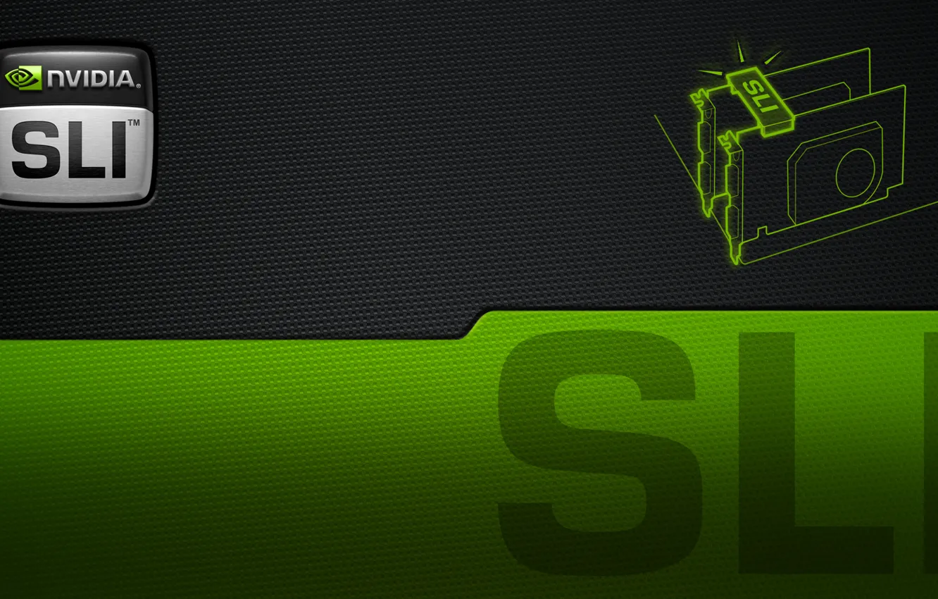 Wallpaper green, nvidia, logo, black, sli for mobile and desktop ...