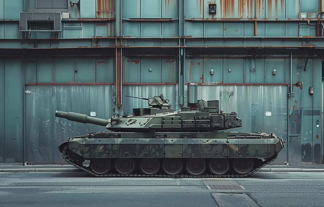 Wallpaper tank, side, digital art, AI art, The Art of Artificial ...