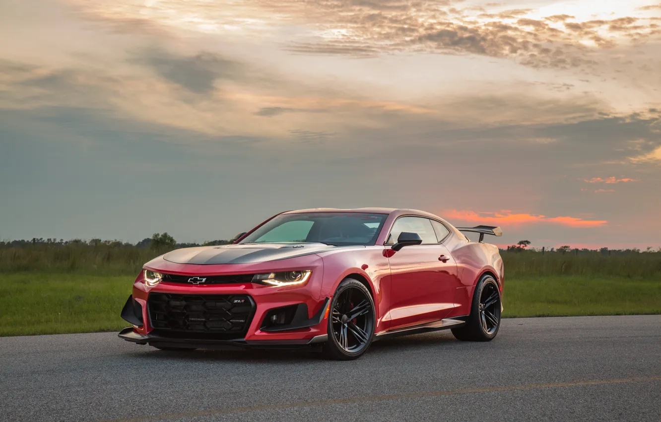 Wallpaper sunset, Chevrolet, Camaro, Hennessey, ZL1, 2017, HPE850 ...