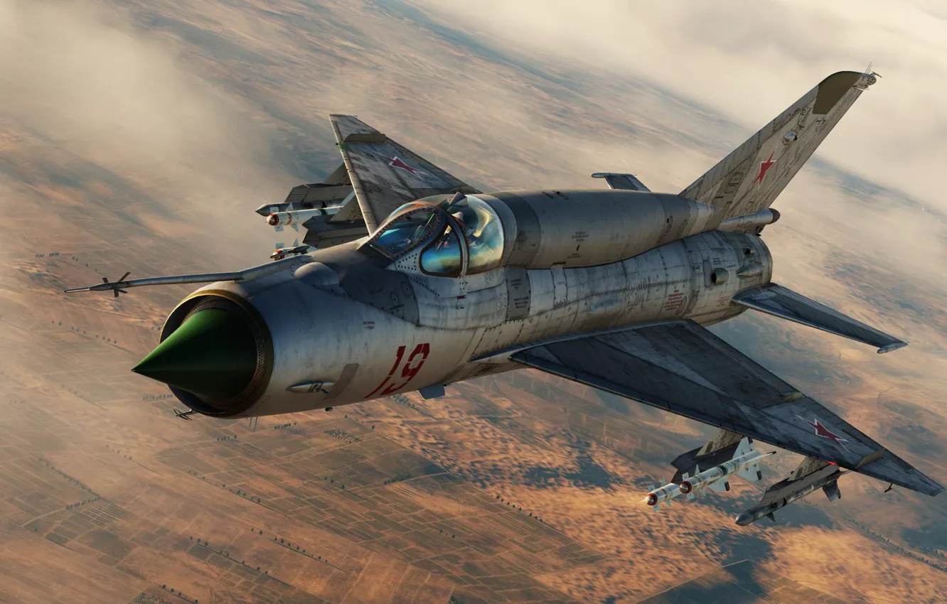 Wallpaper USSR, OKB MiG, MiG-21bis, Frontline fighter for mobile and desktop, section авиация ...