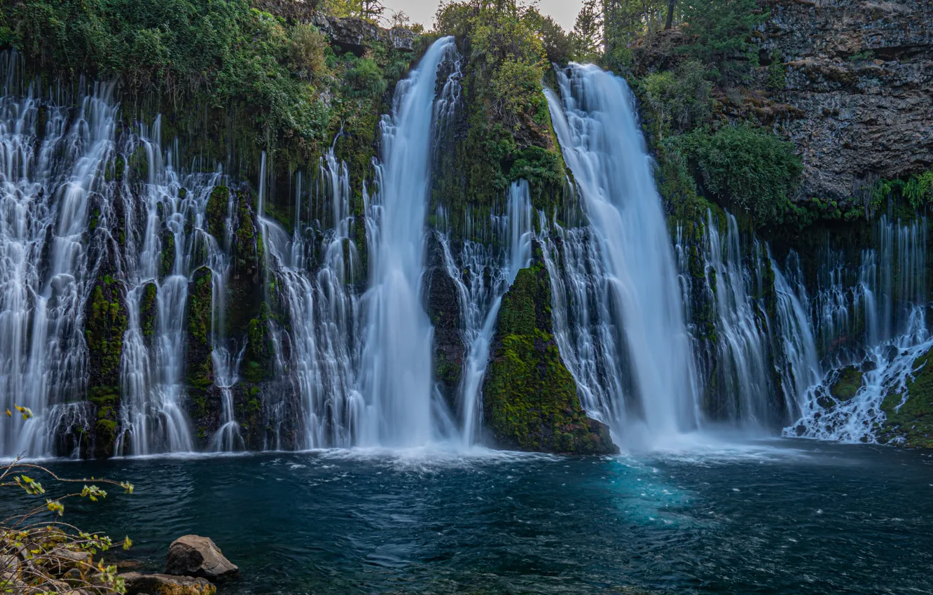 Wallpaper rock, river, CA, waterfalls, cascade, California, Burney ...