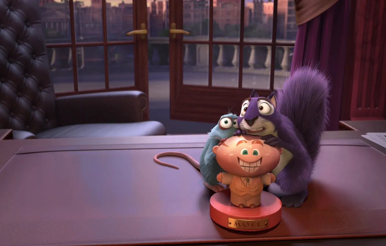 Wallpaper cartoon, protein, rat, characters, The Nut Job 2 for mobile ...