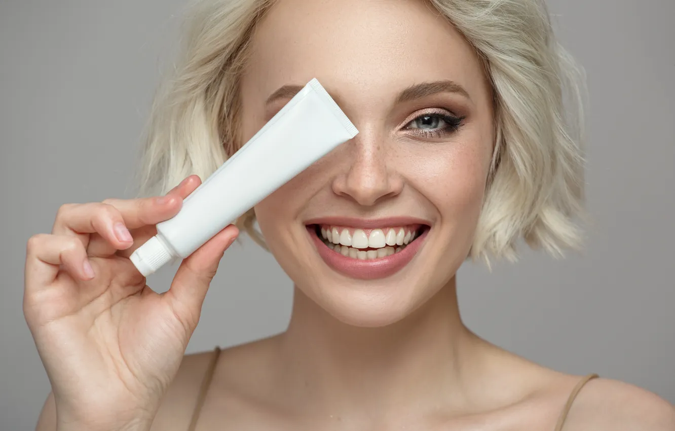 Wallpaper girl, white, woman, smile, beauty, portrait, paste, teeth for ...