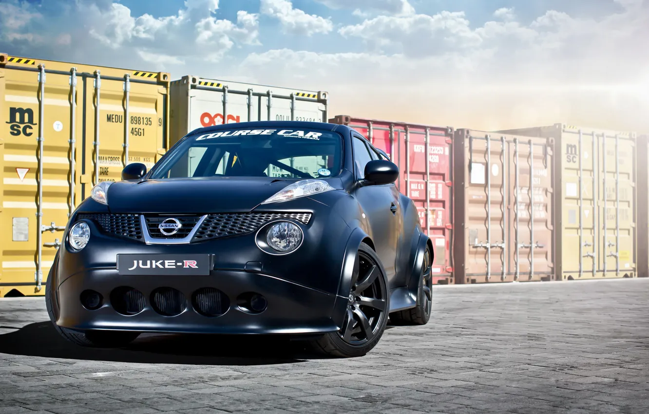 Wallpaper black, Matt, container, Nissan, Nissan, tuning, Juke-R for ...