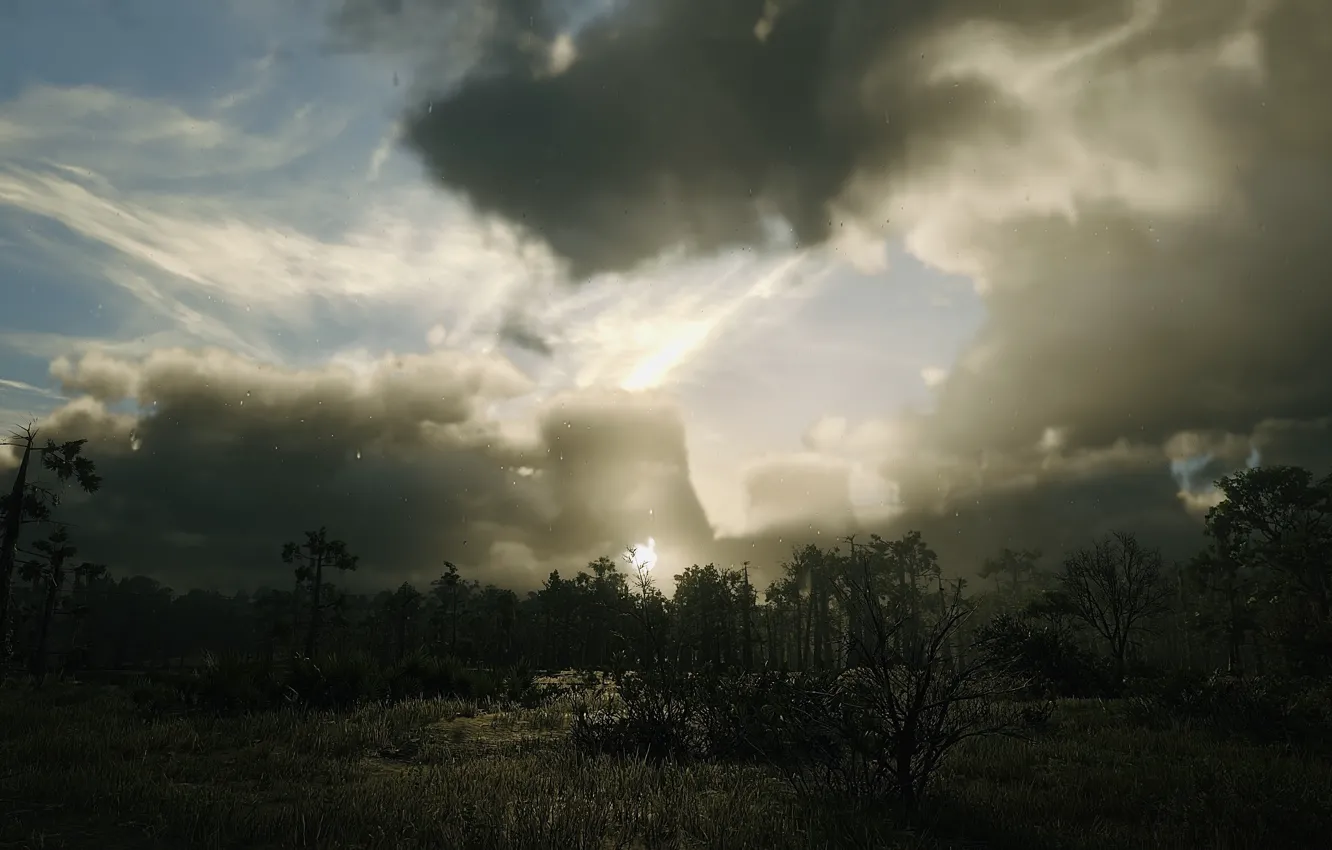 Wallpaper HDR, Clouds, Wood, Game, Sunlight, UHD, Red Dead Redemption 2 ...