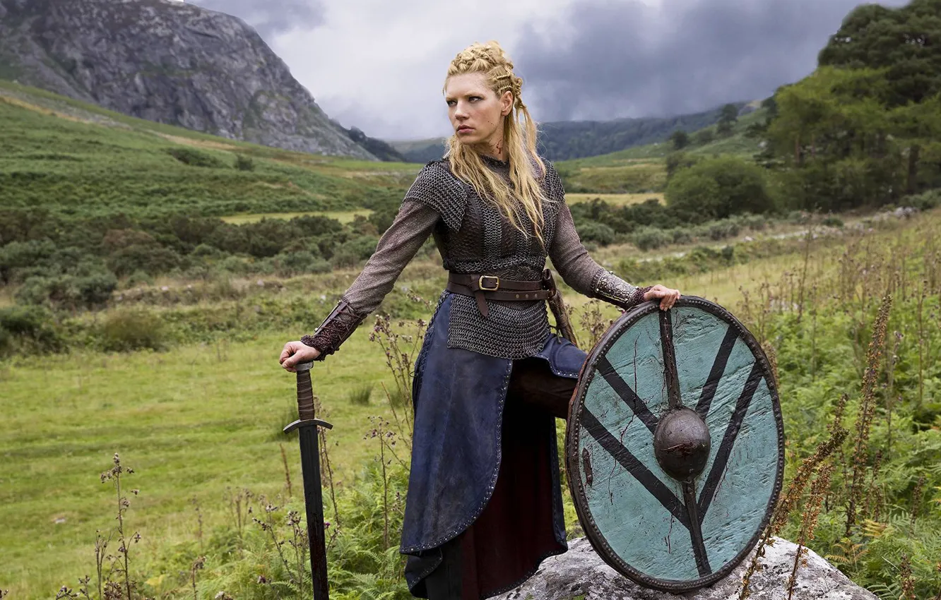 Wallpaper nature, sword, the series, shield, drama, Vikings, historical ...