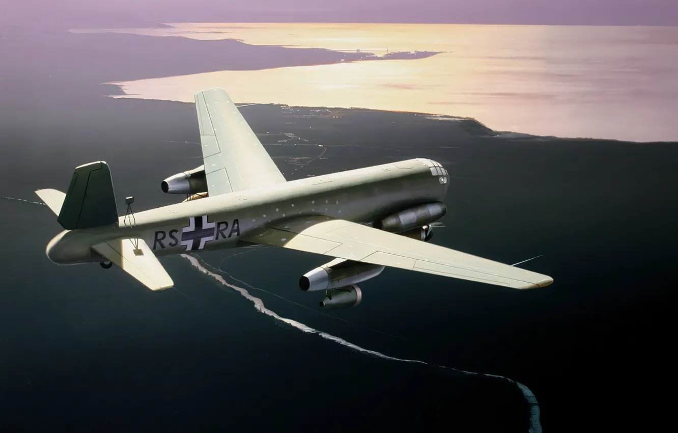 Wallpaper bomber, war, art, airplane, ww2, Junkers Ju 287 for mobile ...