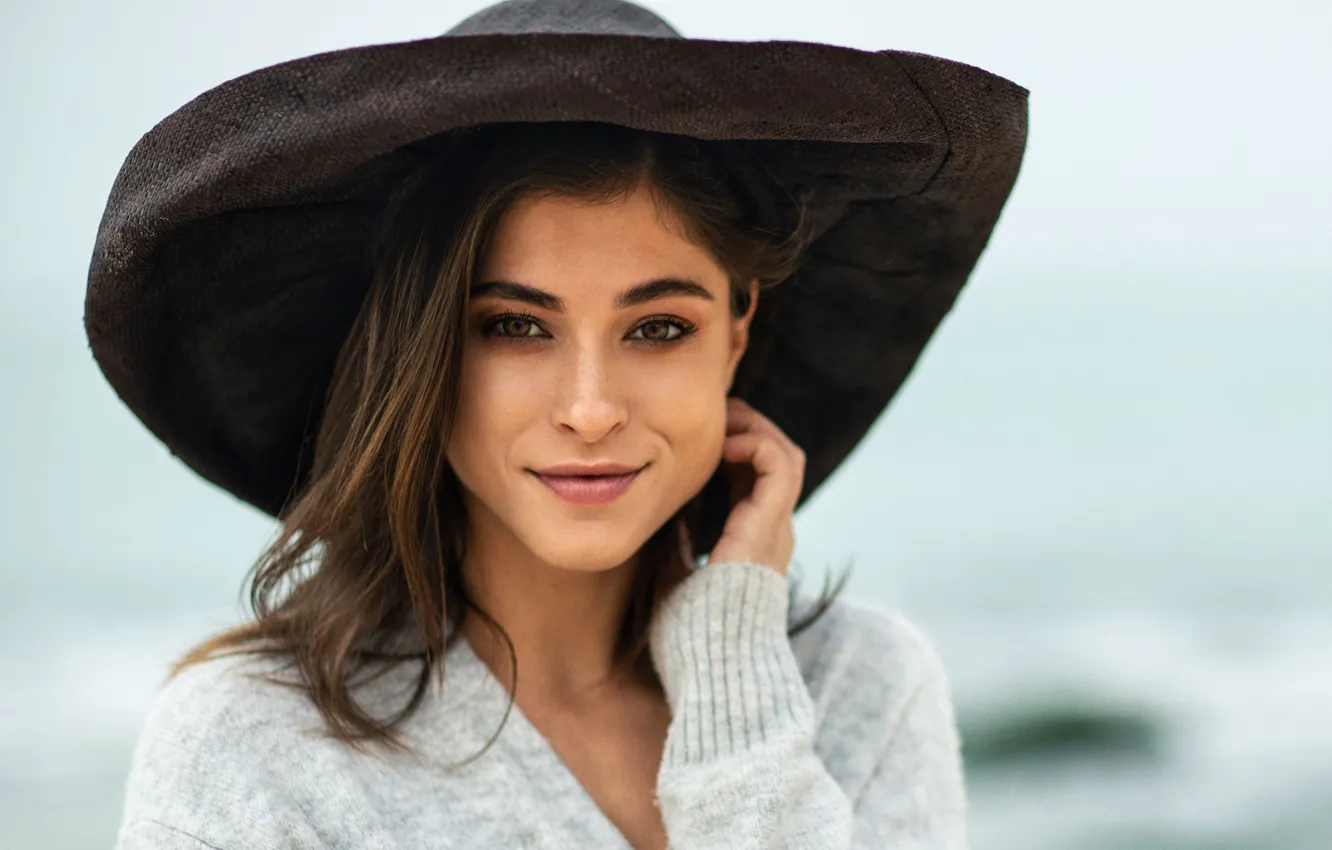 Wallpaper look, girl, face, portrait, hat, Lashon Rise, Alisa ...