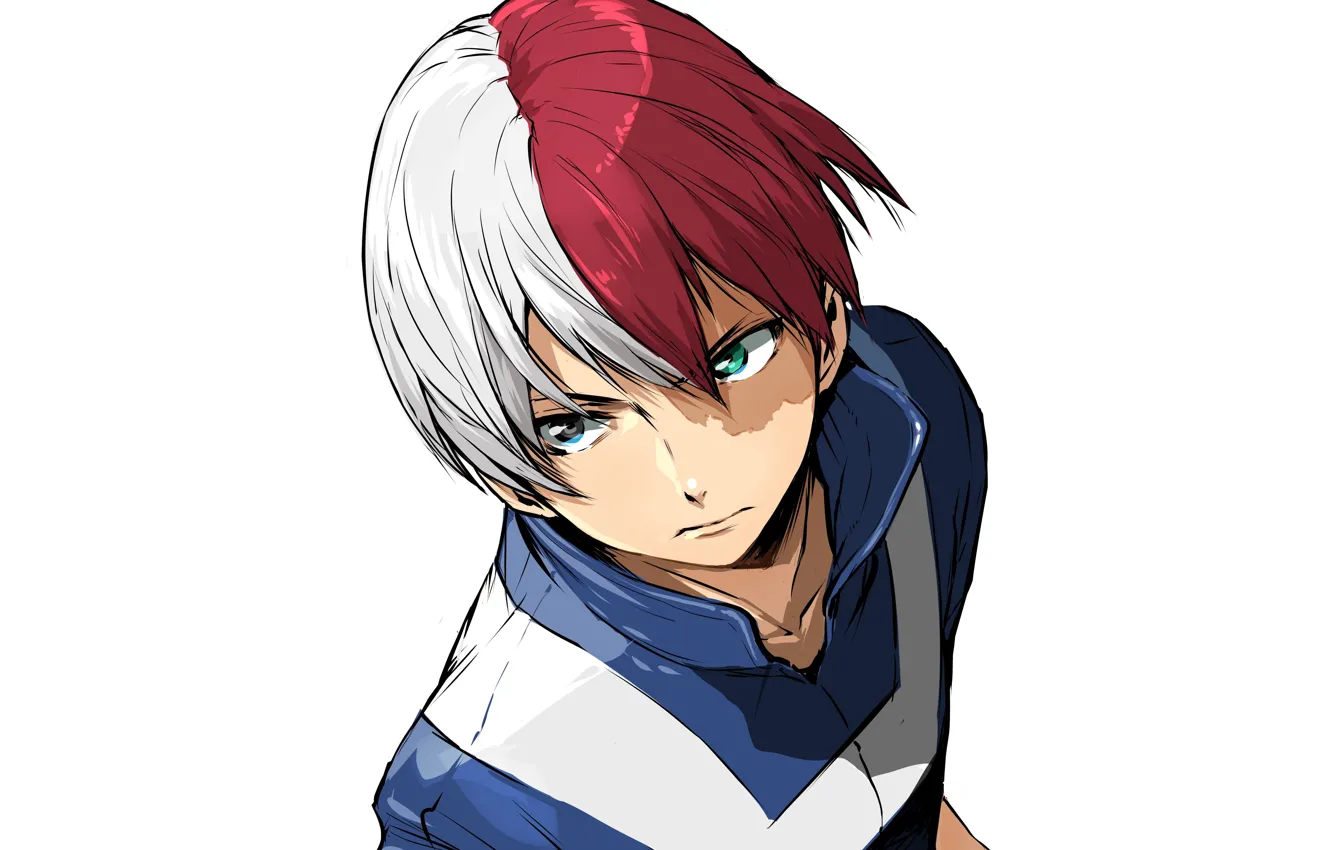 Wallpaper look, art, guy, Boku no Hero Academy, Todoroki Shoto, My ...