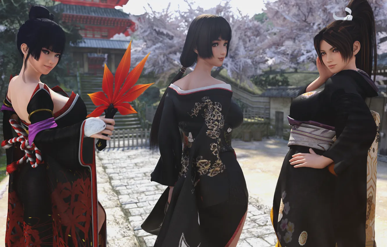 Wallpaper Japan, game, dead or alive, DOA, sakura, spring, asian, Mai ...