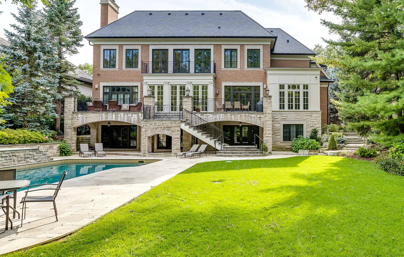 Wallpaper Villa, pool, architecture, Canada, mansion, terrace for ...