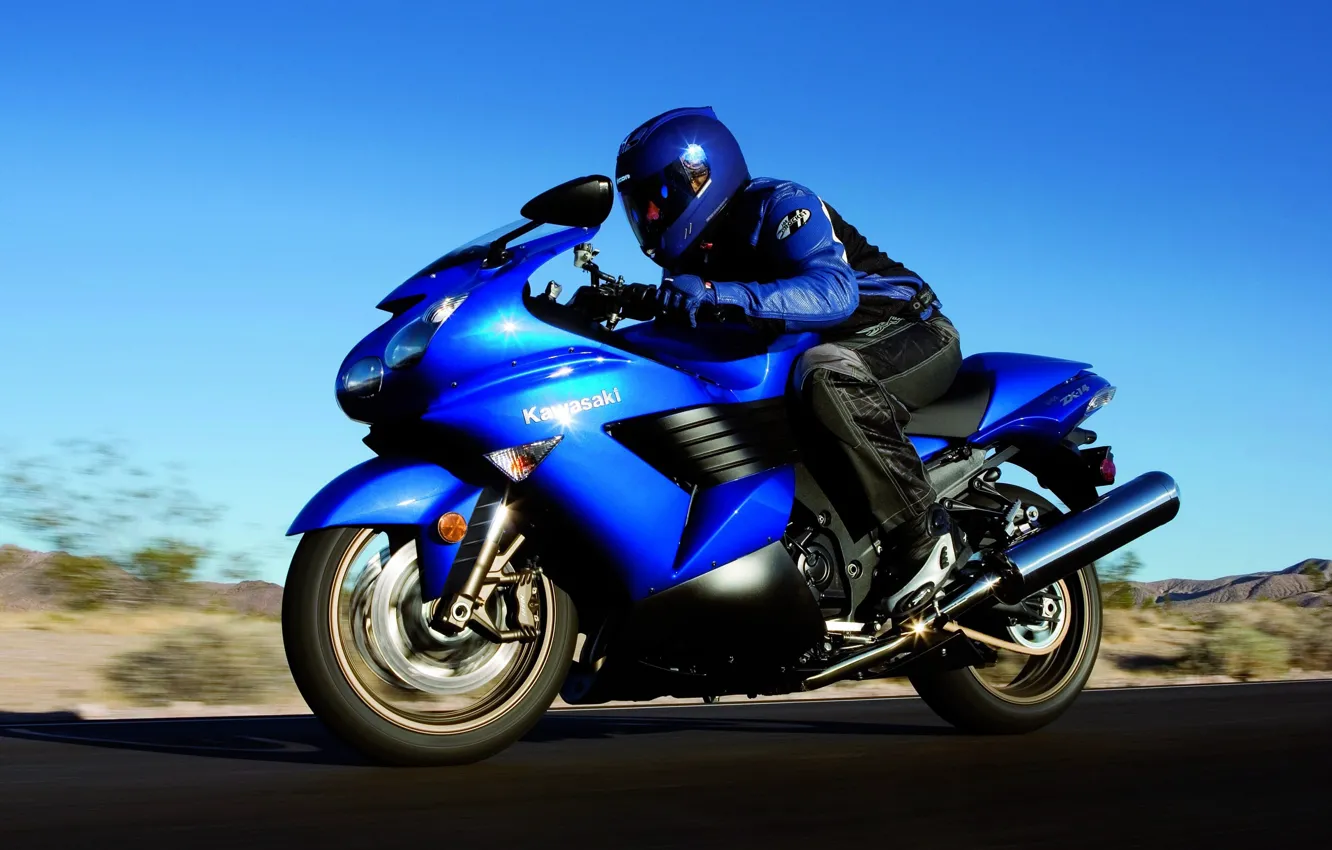Wallpaper blue, pilot, pearls, Kawasaki ZZR1400 images for desktop ...