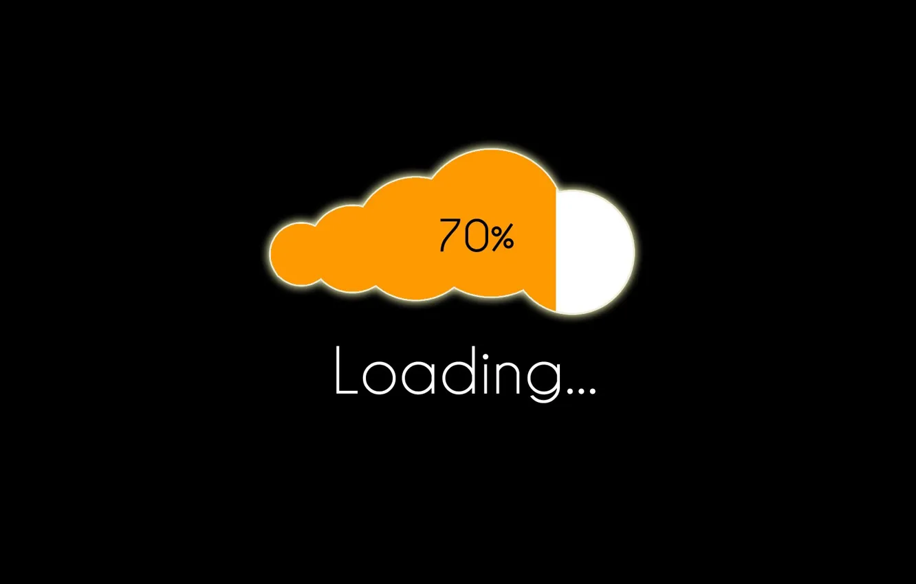 Wallpaper minimalism, computer, cloud, Loading, digital art, artwork ...