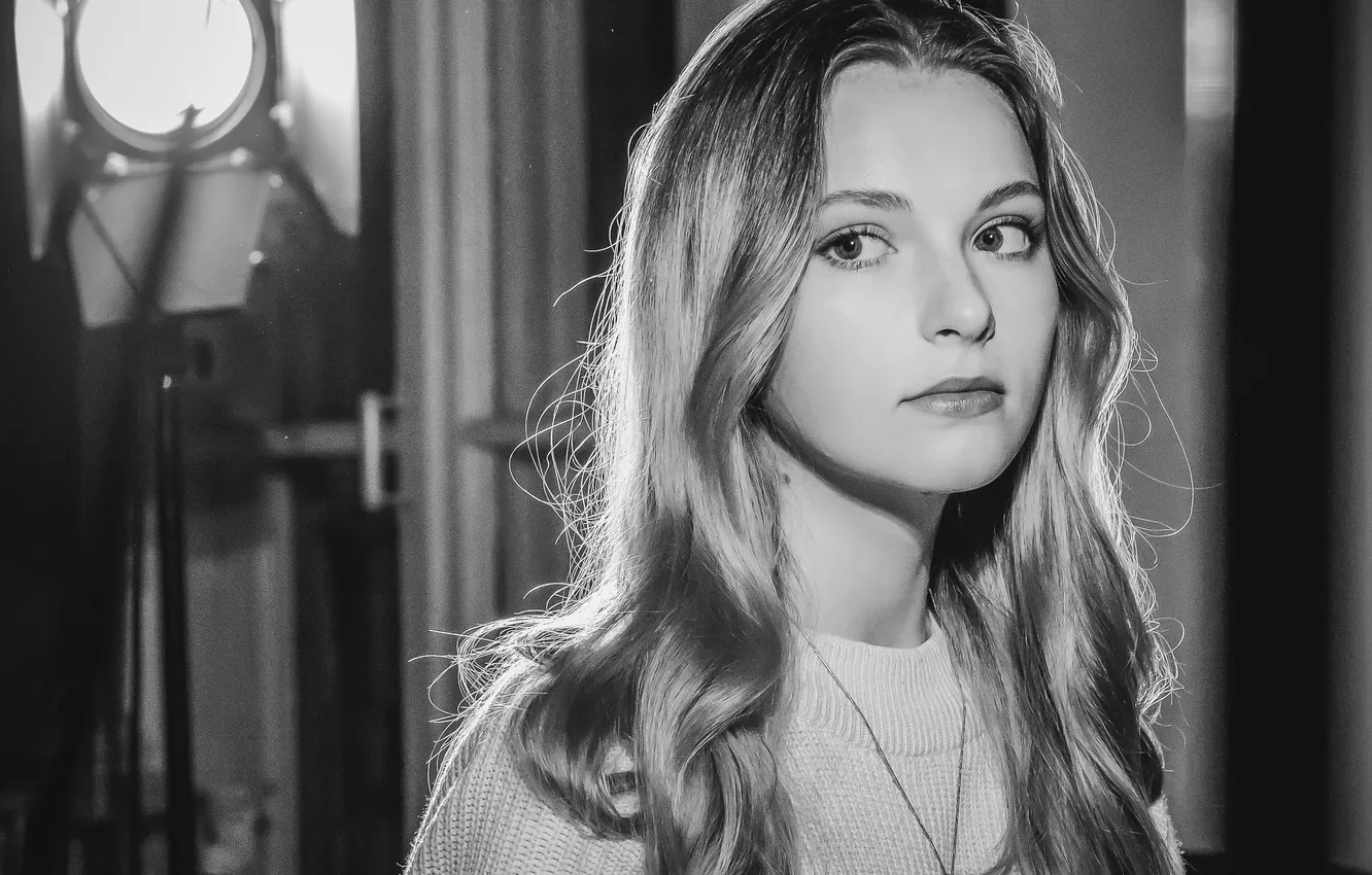 Wallpaper portrait, black and white, shooting, Alexander, Marina Fadeeva for mobile and desktop ...