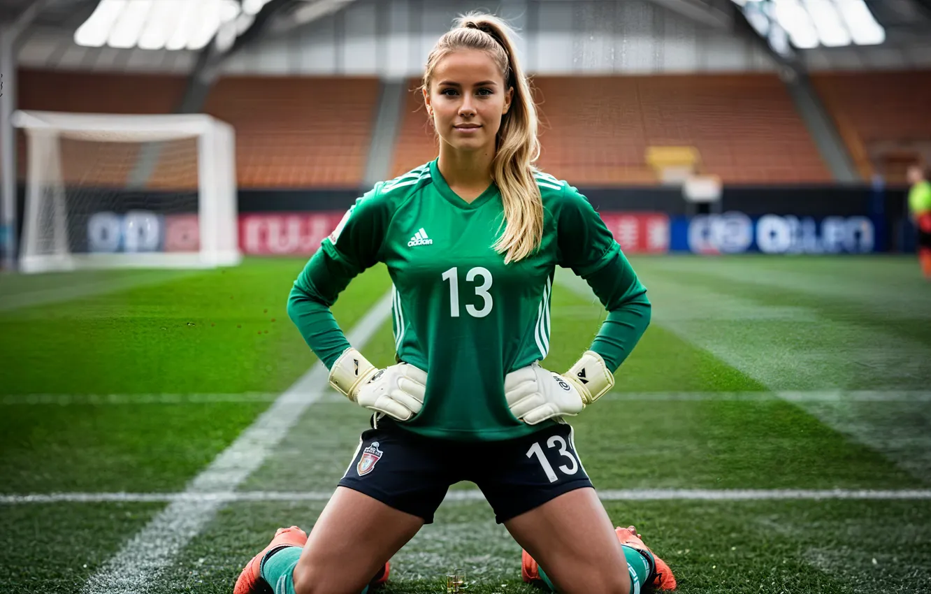 Wallpaper beautiful, goalkeeper, soccer girl for mobile and desktop ...
