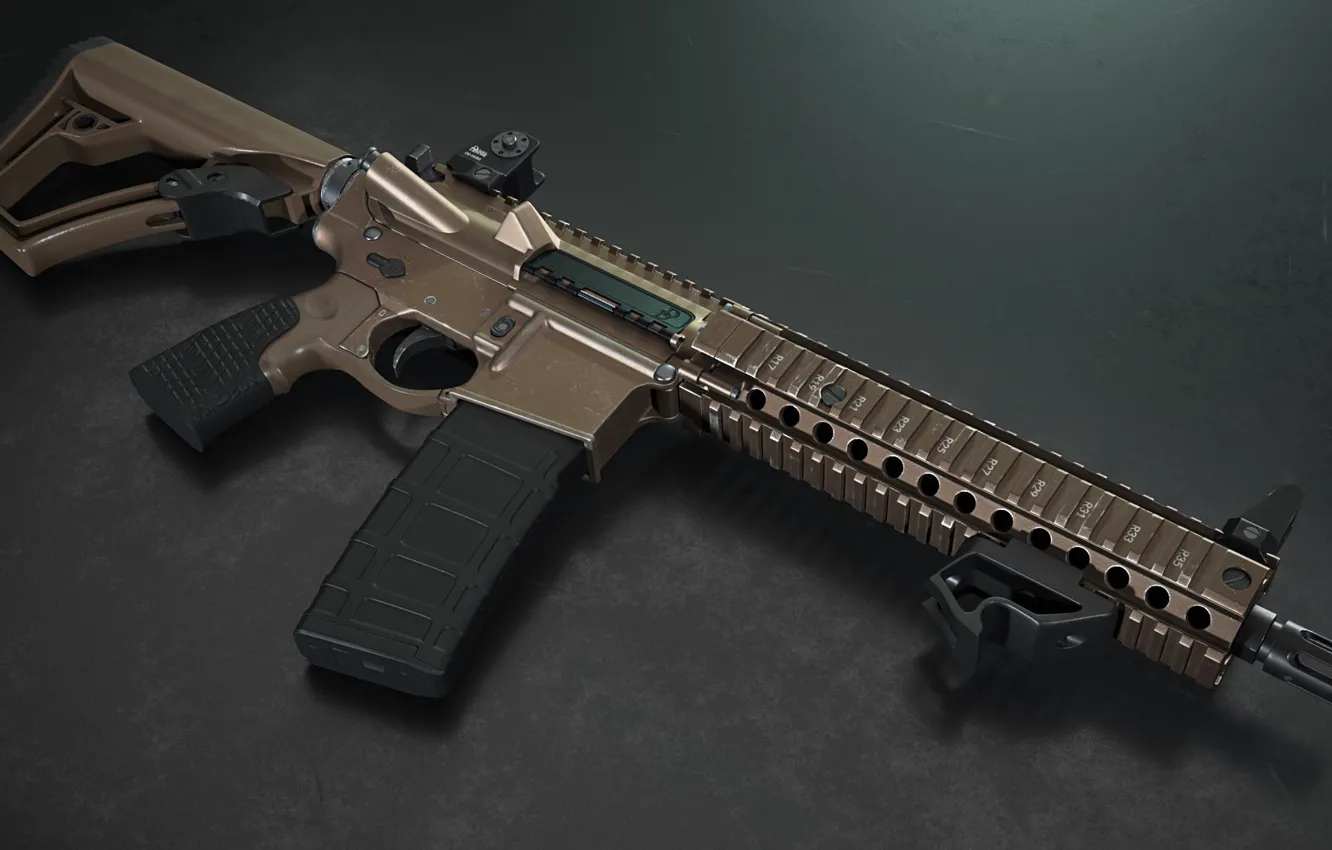 Wallpaper rendering, weapons, rifle, weapon, render, custom, M16, ar-15 ...