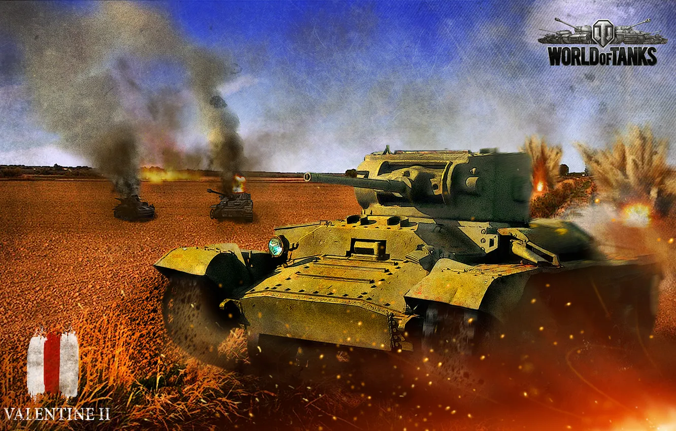 Wallpaper UK, tanks, WoT, World of Tanks, Valentine 2 images for ...
