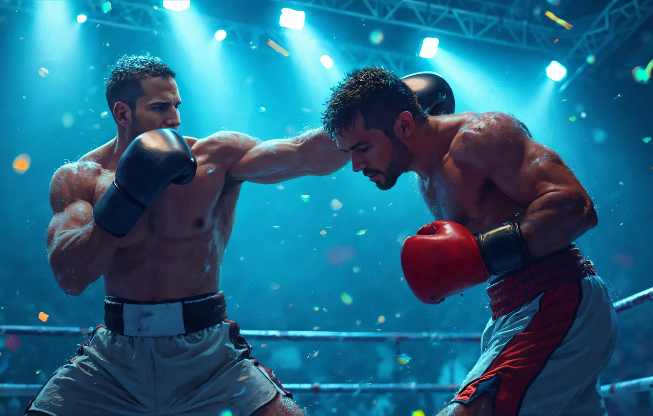 Wallpaper Battle, Two, Men, Boxing, Digital art, AI art, The Art of ...