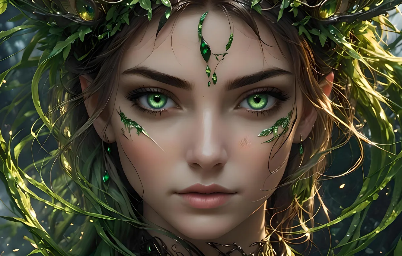 Wallpaper look, girl, pose, portrait, AI art, neural network for mobile ...