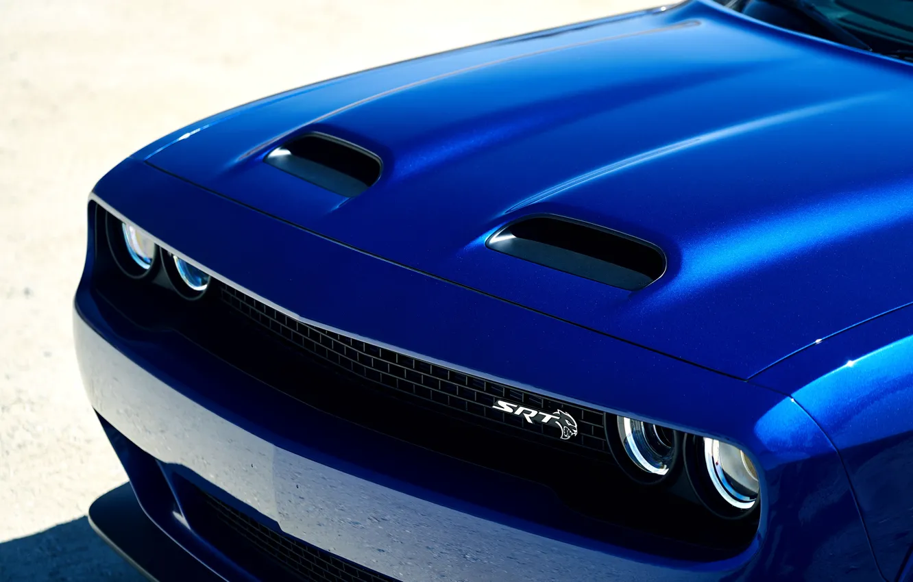 Wallpaper Dodge, Challenger, front, close up, Dodge Challenger SRT ...