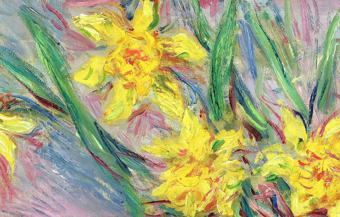 Wallpaper flowers, picture, Claude Monet, Daffodils images for desktop ...