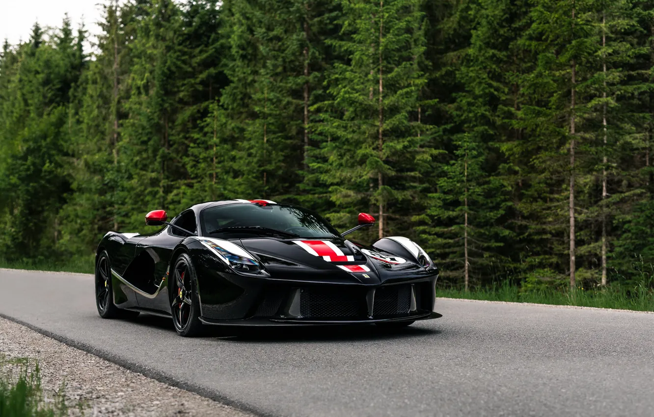 Wallpaper Ferrari, Red, Black, Road, Laferrari for mobile and desktop ...