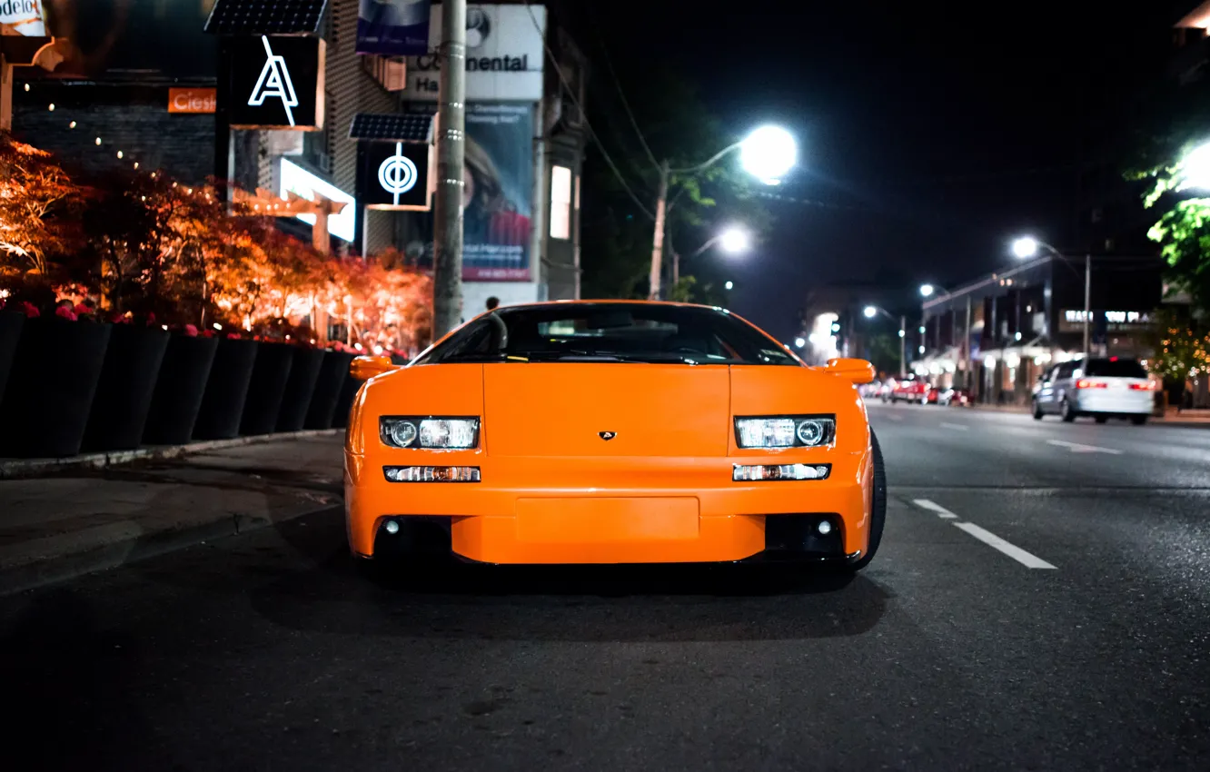 Wallpaper Orange, Night, Street, Diablo VT for mobile and desktop ...