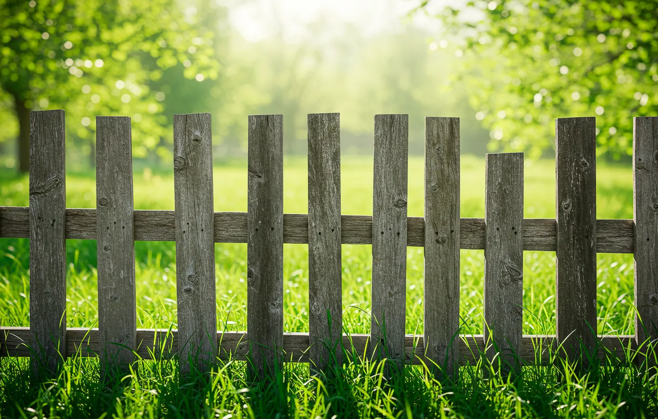 Wallpaper Wallpaper, the fence, spring, garden, wallpaper, fence ...