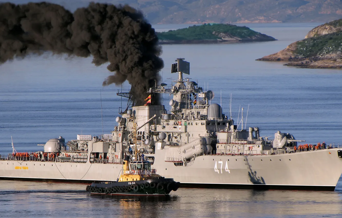 Wallpaper destroyer, Admiral Ushakov, The "hat" for mobile and desktop ...